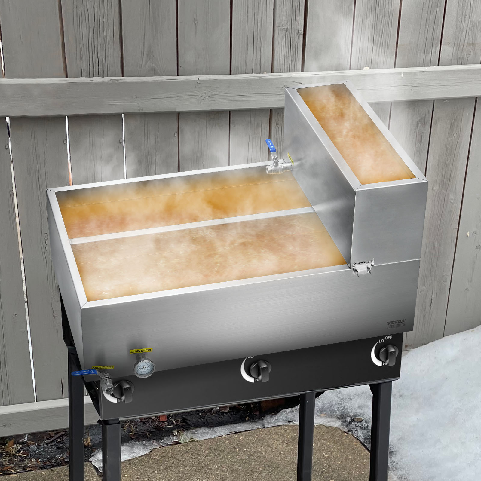 Maple Syrup Boiling Pan Stainless Steel Sap Evaporator w/Valves for ...