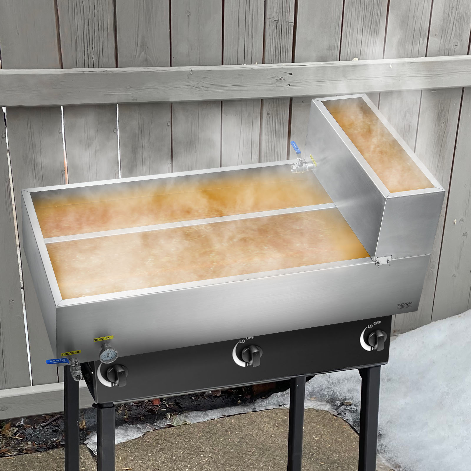 Maple Syrup Boiling Pan Stainless Steel Sap Evaporator w/Valves for ...