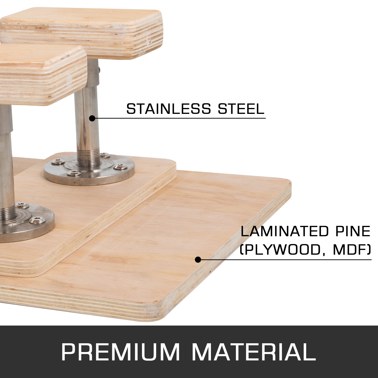 VEVOR 8" Height Fixed Handstand Canes，Gymnastics Inversion Yoga Balance ...