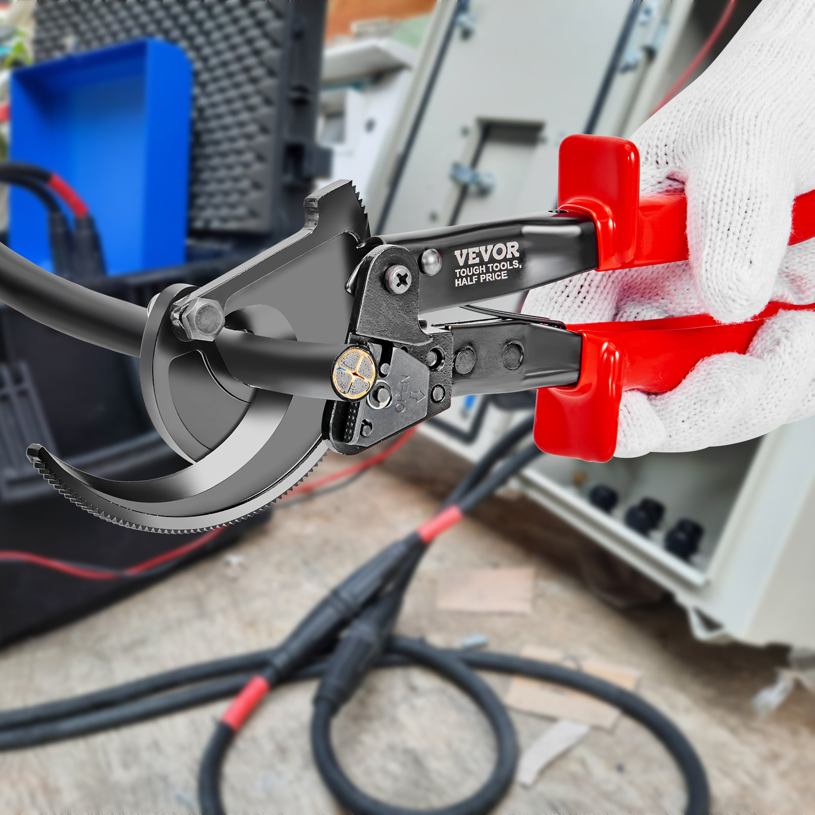 Ratcheting Cable Cutter 10"/11" Ratchet Wire and Cable Cutter Cut | eBay