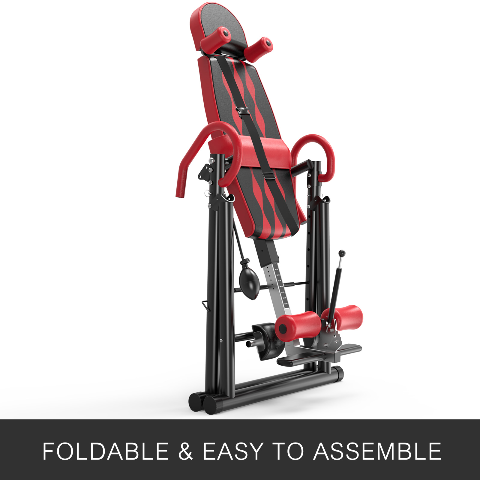 Foldable Gravity Inversion Table Inflatable Adjustable w/ Protective ...