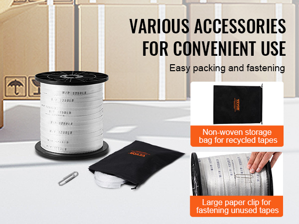 VEVOR Polyester Pull Tape, 1/2" x 528' Mule Tape Flat Rope, 1250 lbf ...