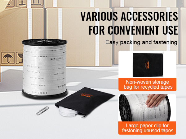 VEVOR Polyester Pull Tape, 5/8" x 630' Mule Tape Flat Rope, 2200 lbf ...