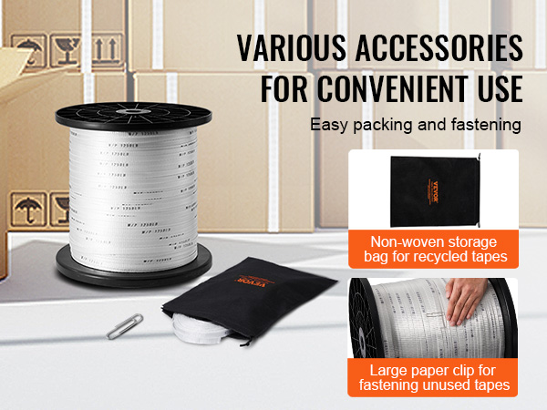 VEVOR Polyester Pull Tape, 1/2" x 3153' Mule Tape Flat Rope, 1250 lbf ...