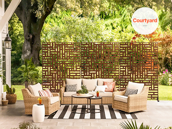Metal Privacy Screen 36" x 72" Outdoor Privacy Screens & Panels for ...