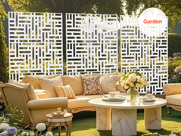 VEVOR Metal Privacy Screen 47" x 76" Outdoor Privacy Screens & Panels ...