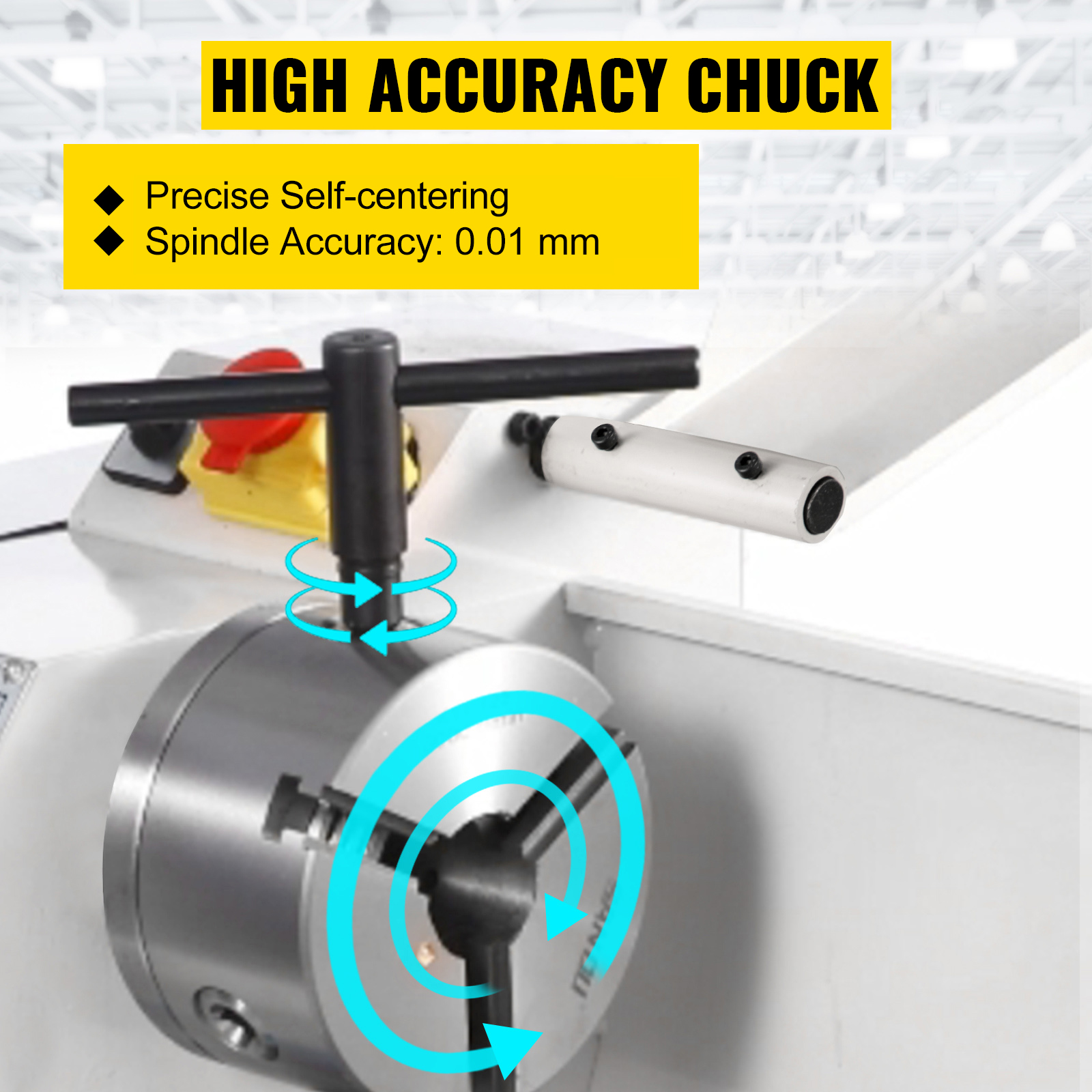 VEVOR 210 x 800 Mini Metal Lathe 850W Machine Variable Speed 50-2250 ...