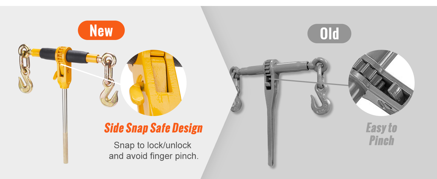 VEVOR Ratchet Chain Binder, 5/16"-3/8" Heavy Duty Load Binders, with ...