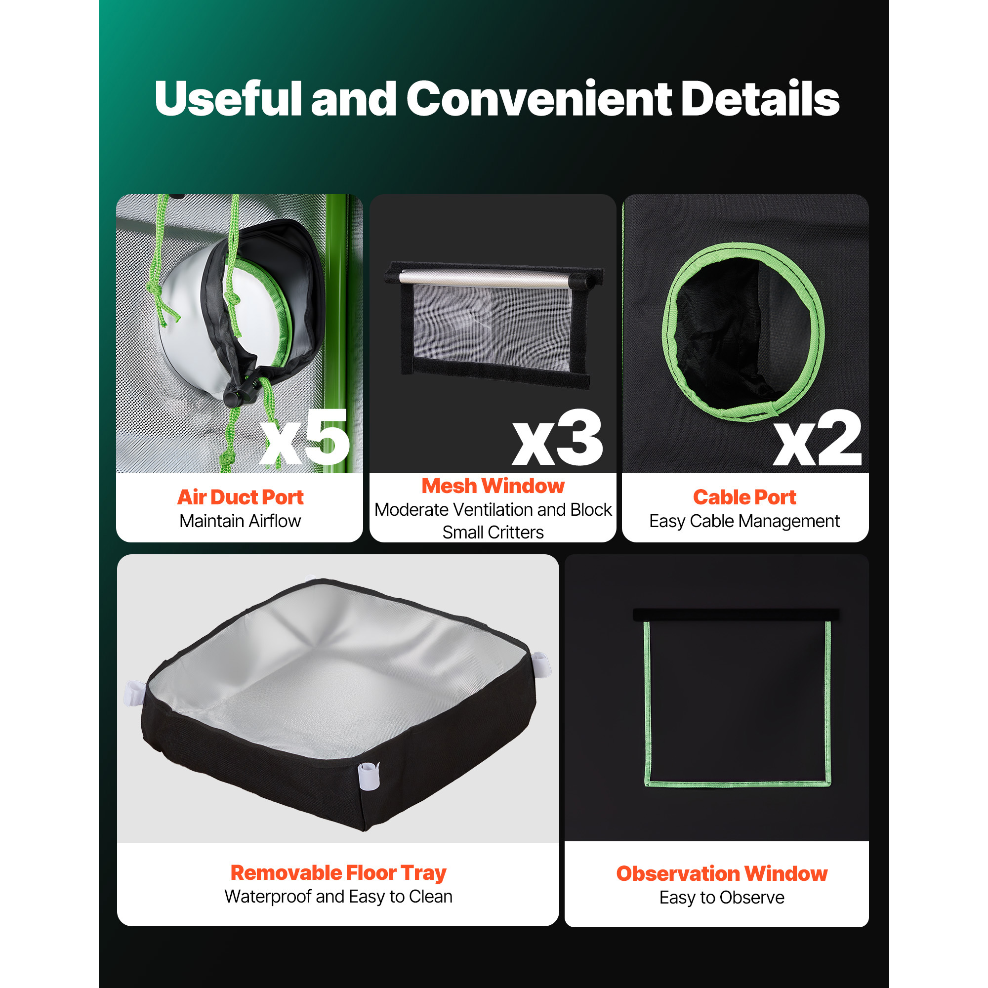 Mophorn Indoor Grow Tent, 100 x 100 x 200 cm, 600D Reflective Mylar ...