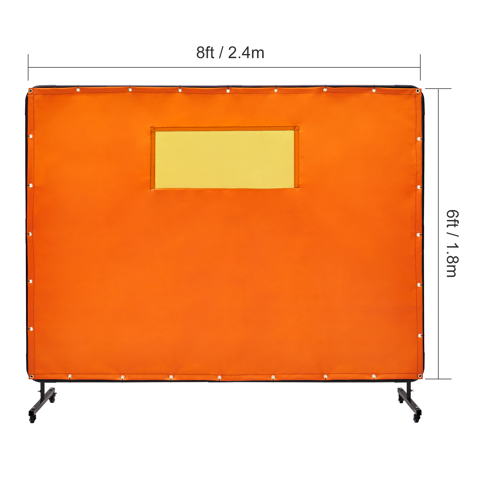 VEVOR Welding Screen with Frame, 6' x 8' Welding Curtain Screens, Flame ...
