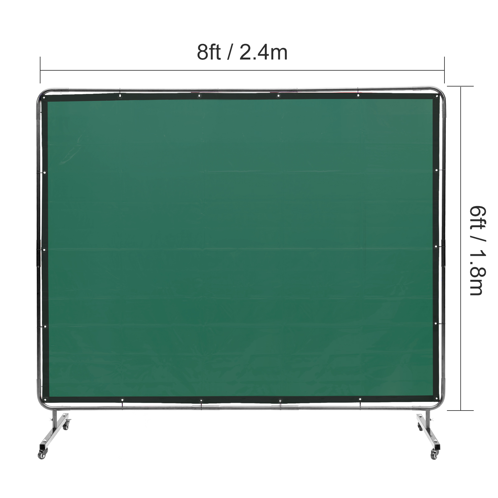 VEVOR Welding Screen with Frame, 6' x 8' Welding Curtain Screen, Flame ...
