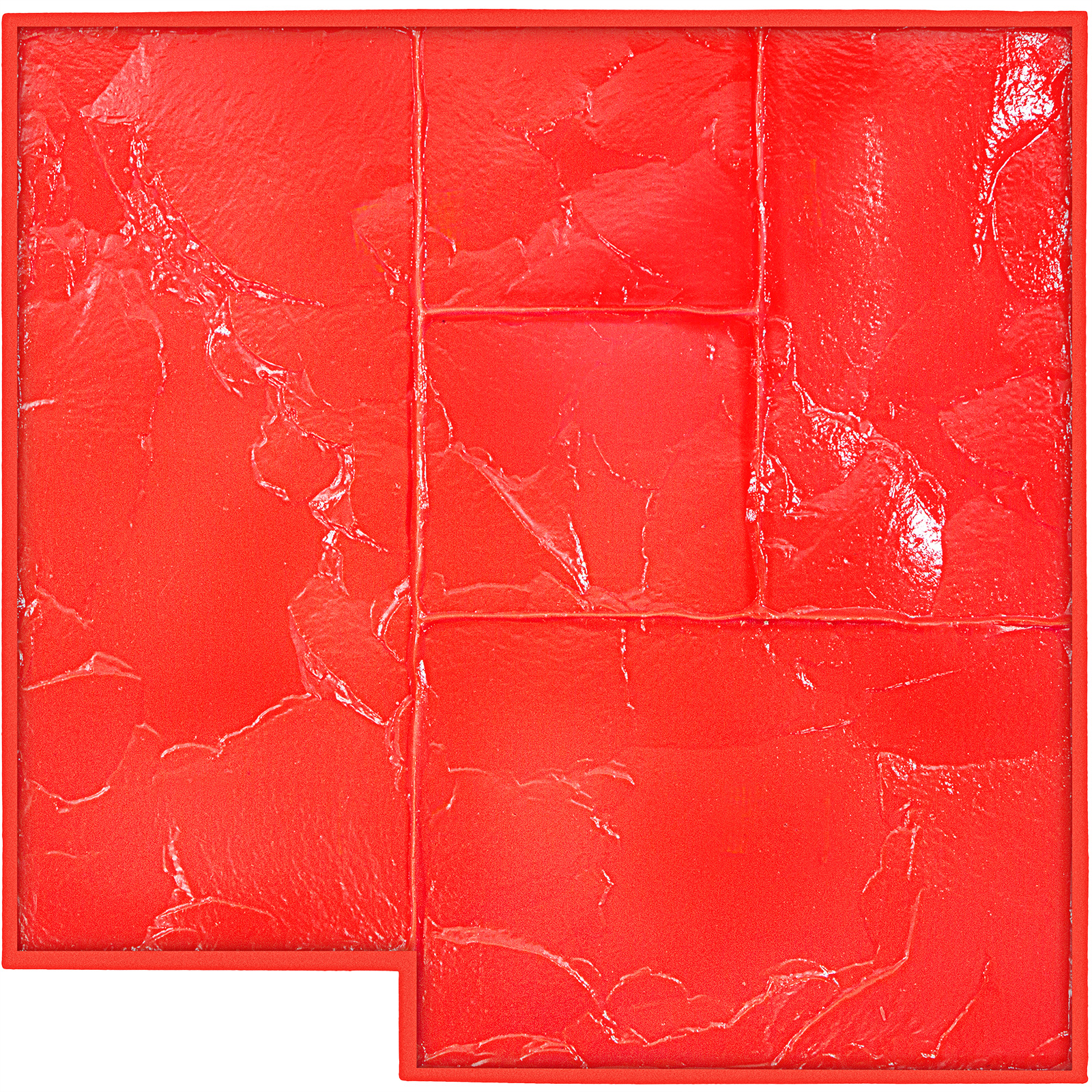 Vevor Concrete Texturing Skin Concrete Stamp Mat 24"x24" Red For Cement ...