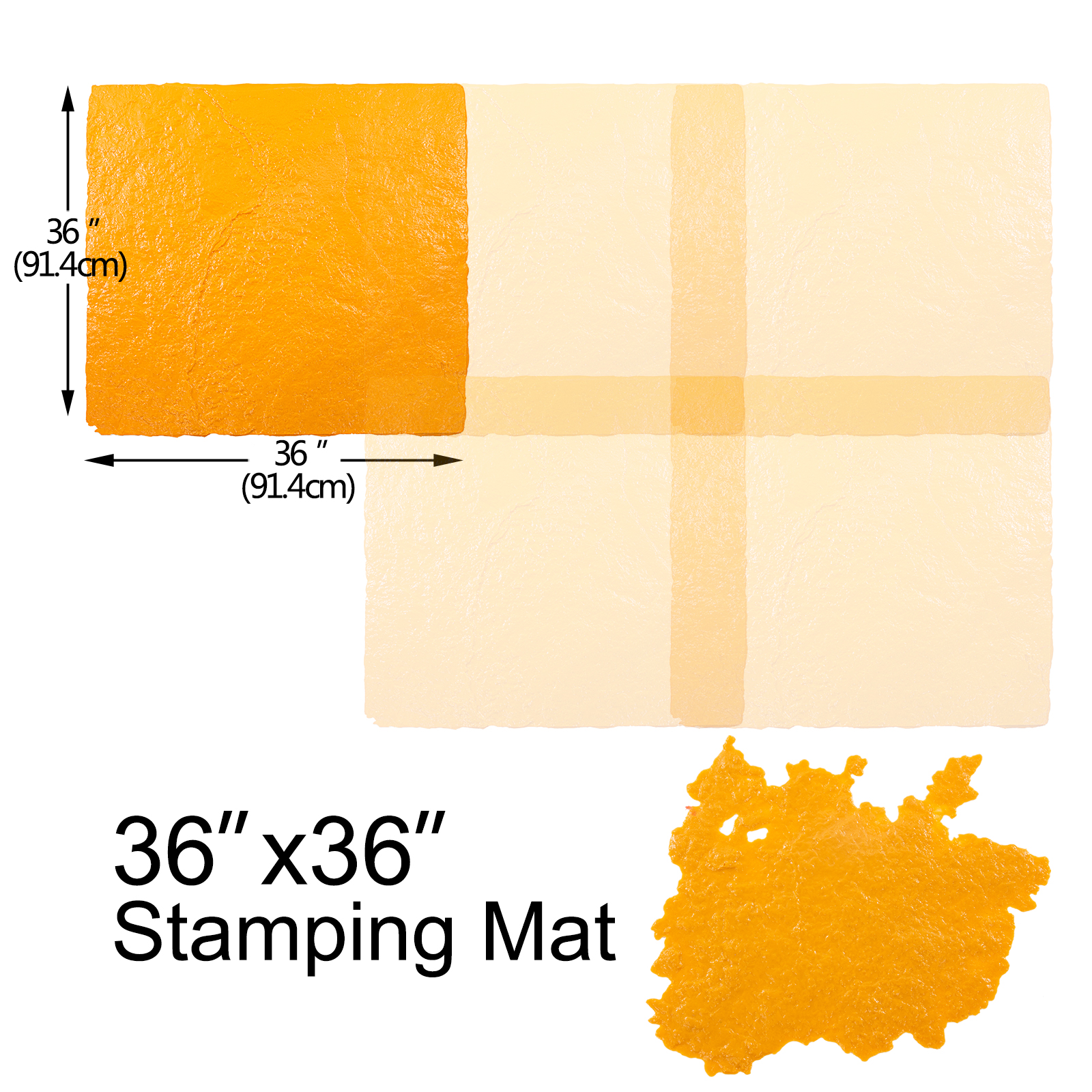Vevor Concrete Texturing Skin Concrete Stamp Mat 91.4x91.4cm Yellow ...