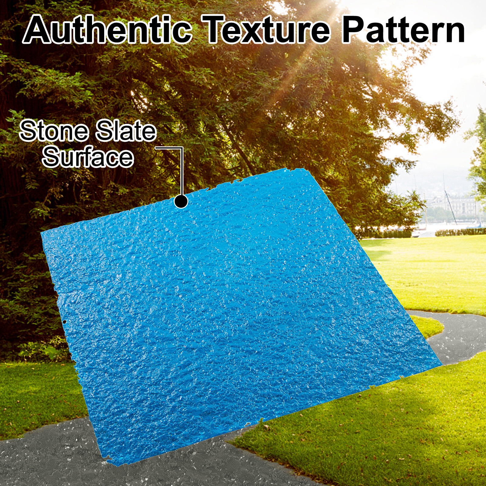 VEVOR Concrete Texturing Skin Concrete Stamp Mat 36" x 36" Blue for ...