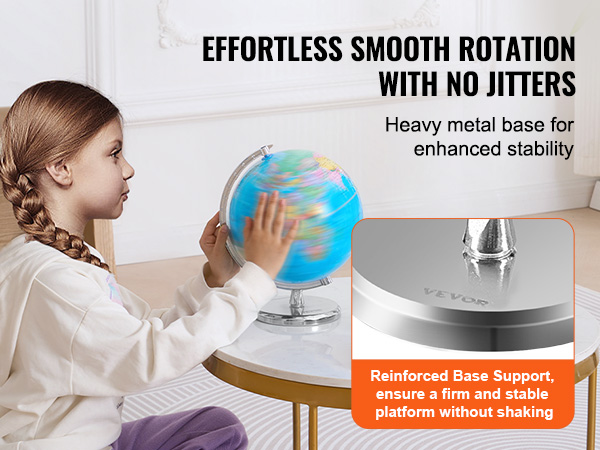 VEVOR Rotating World Globe with Stand, 8 in/203.2 mm, Educational ...