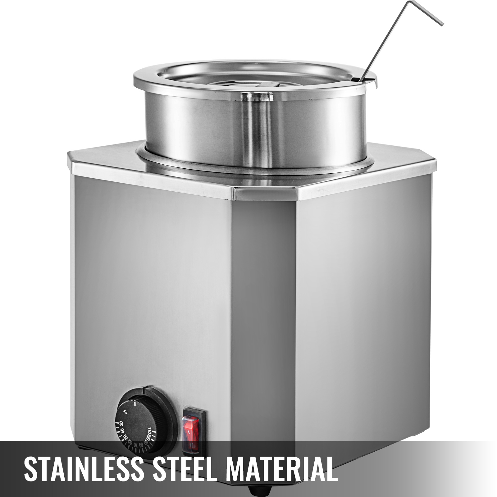 VEVOR Hot Fudge Warmer, Hot Fudge Dispenser, 3 Qt Cheese Warmer ...