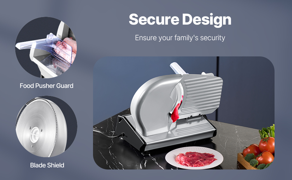 VEVOR Meat Slicer 180W 8.7" Electric Deli Food Slicer for Meat Bread ...