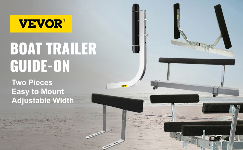VEVOR Pontoon Bunk Board Guide-On 16"-60" Trailer Guide On 1 Pair ...