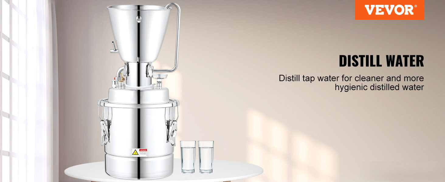VEVOR 3 Gal Alcohol Distiller Machine Brewing Equipment DIY Whiskey ...