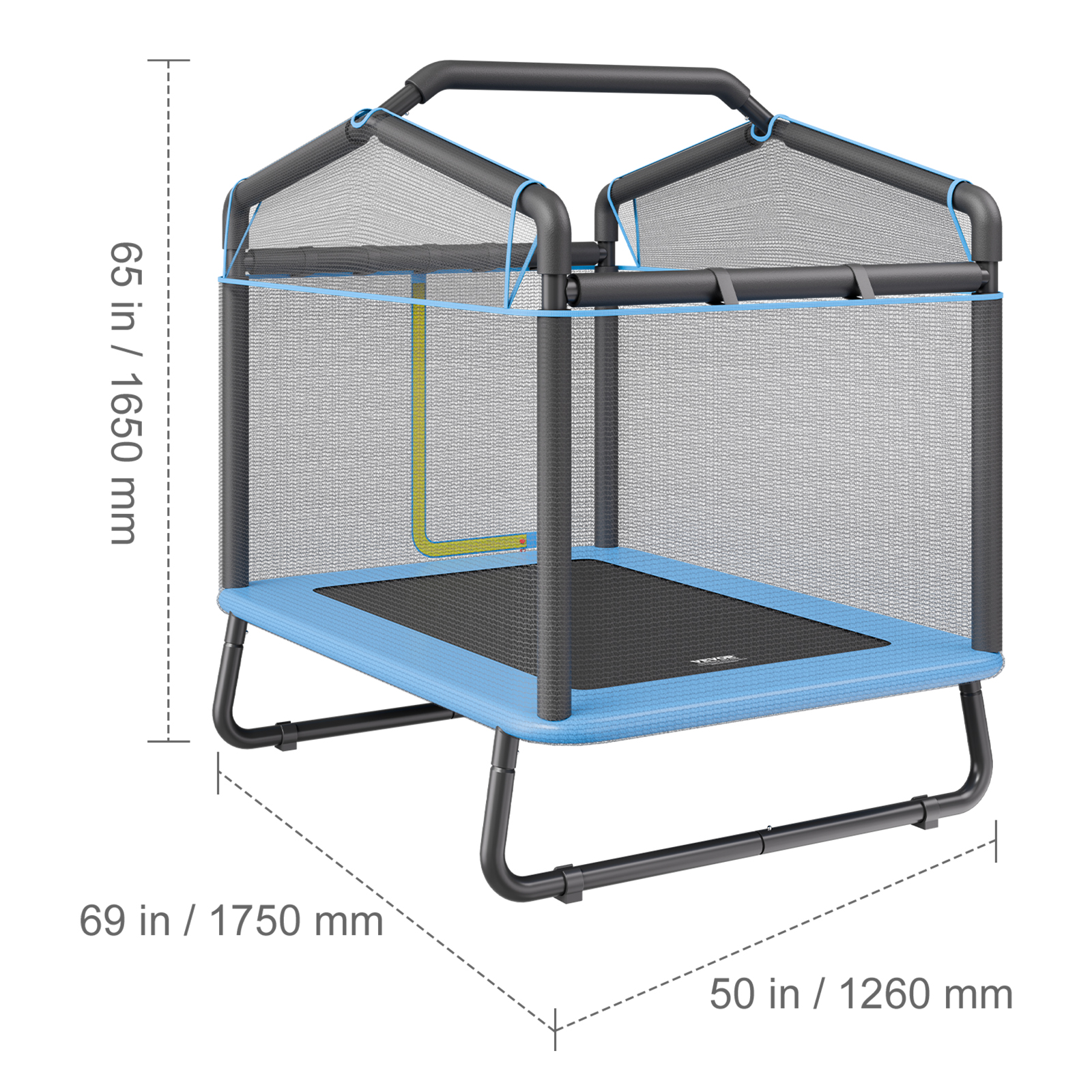 VEVOR Trampoline für Kinder, Indoor-/Outdoor-Kleinkindtrampoline, 175 x ...