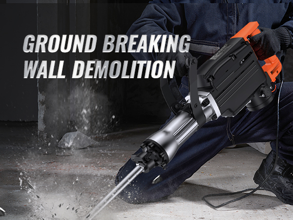 VEVOR Demolition Jack Hammer, 2200W Jack Hammer Concrete Breaker, 1350 ...