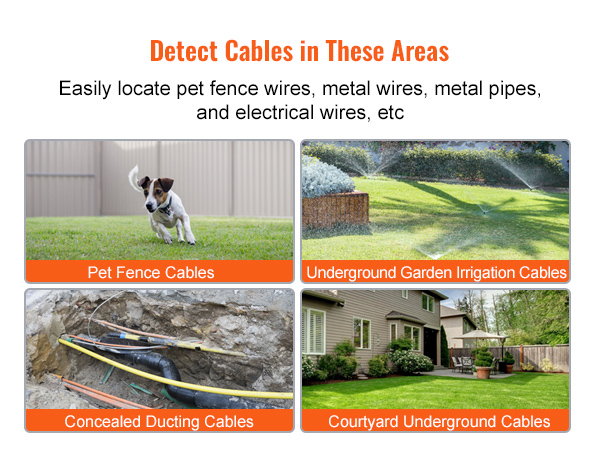 VEVOR Underground Cable Locator, 3 FT Max. Detection Depth, Wire Tracer ...