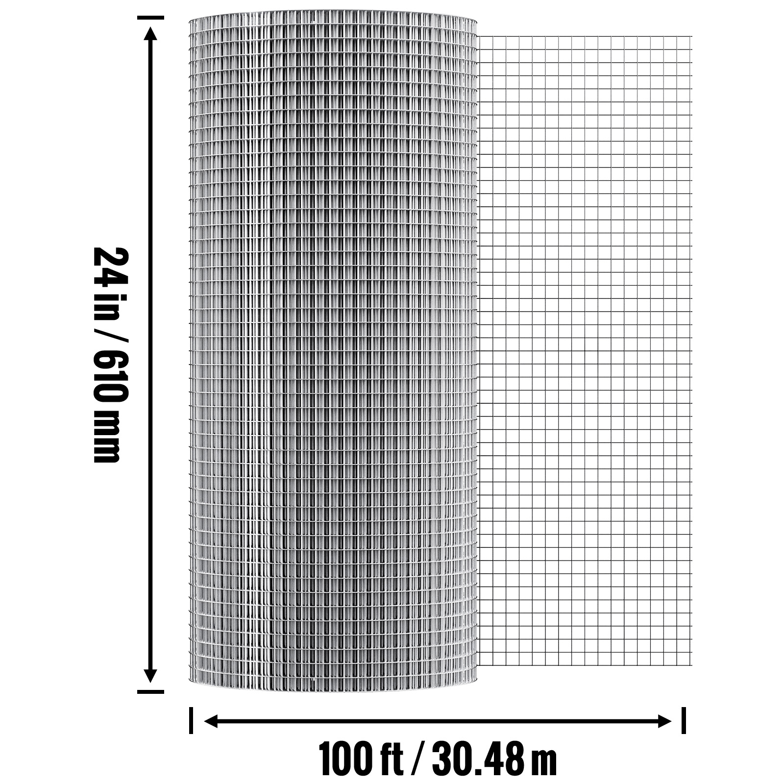 Mophorn Hardware Cloth, 1/2 inch 24in x 100 ft 19 Gauge, Hot Dipped ...