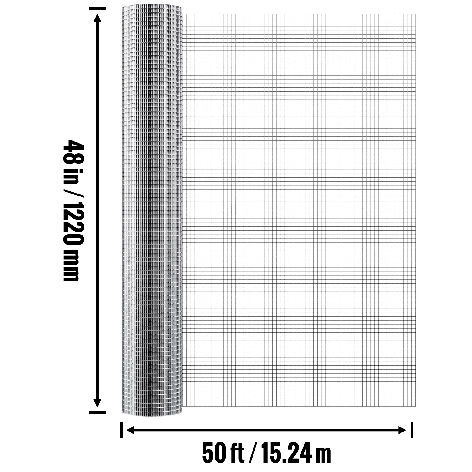 Mophorn Hardware Cloth, 1/2 inch 48in x 50 ft 19 Gauge, Hot Dipped ...