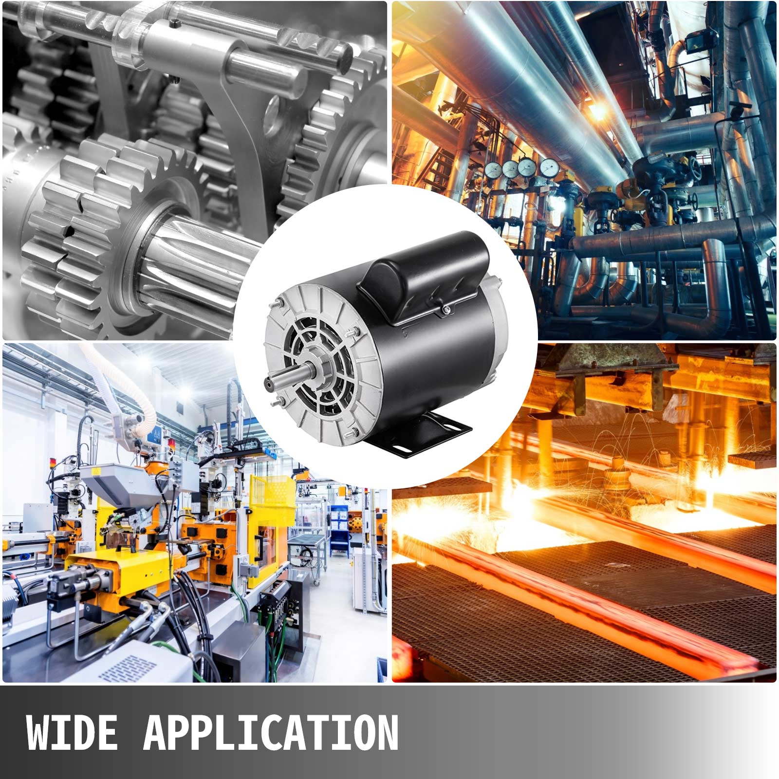 1.5hp Air Compressor Duty Electric Motor 56 Frame 3450 Rpm 115/230v ...