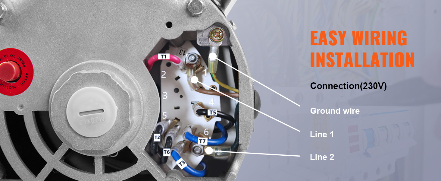 VEVOR 3.7HP Air Compressor Motor, 230V 17.2 Amps Electric Motor ...