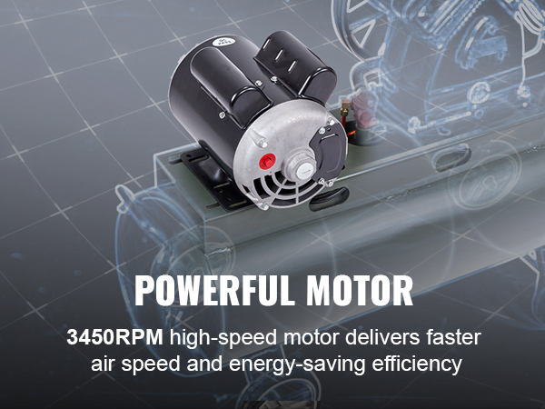 Motor eléctrico de compresor de aire VEVOR de 5 HP, 230 V, 22 amperios ...