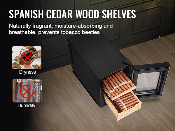 VEVOR Electric Cigar Humidor, 16L Cigar Humidor Cabinet with Heating ...