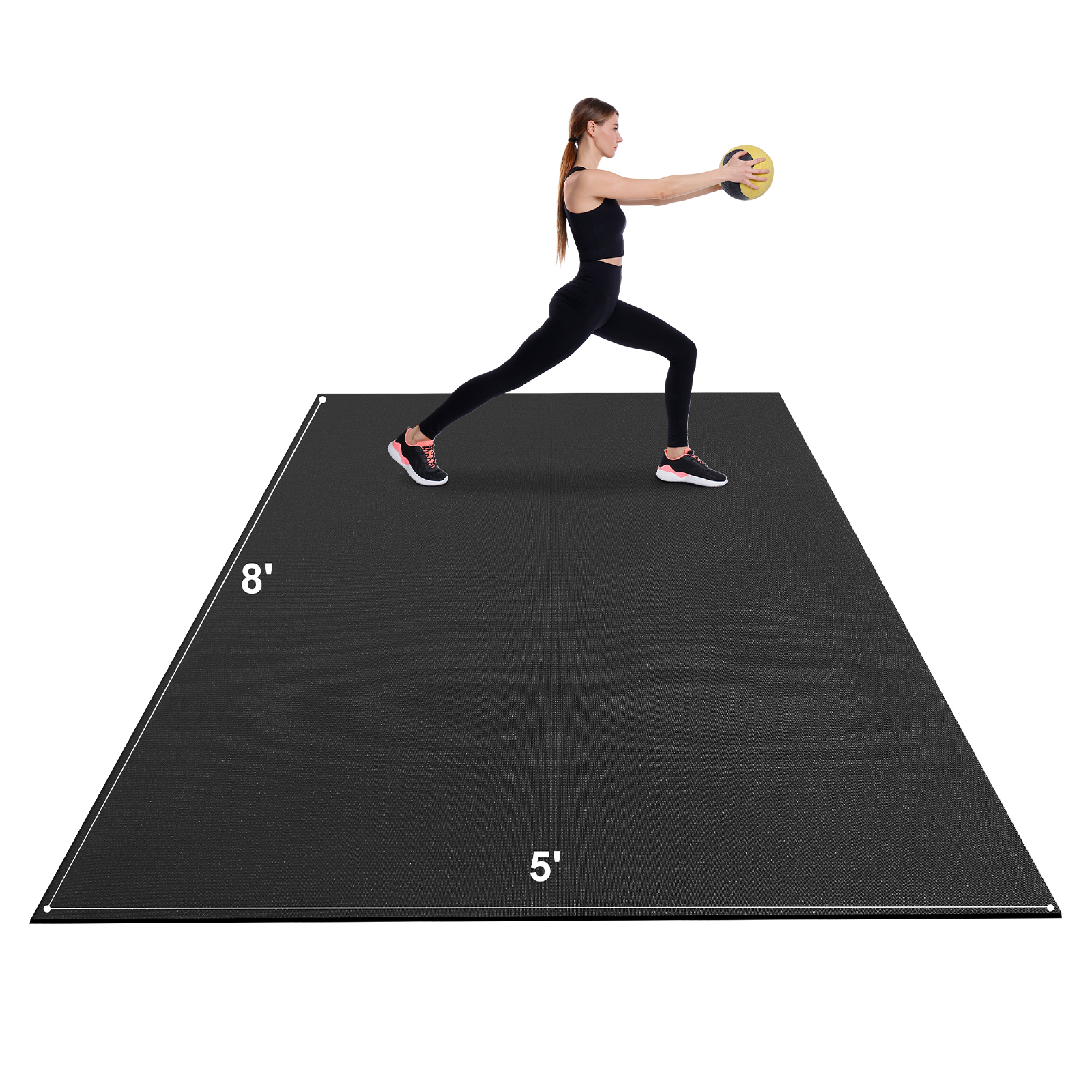 Large Yoga Mat 6/7/8/9/10/12 ft Workout Mats for Home Gym Flooring ...