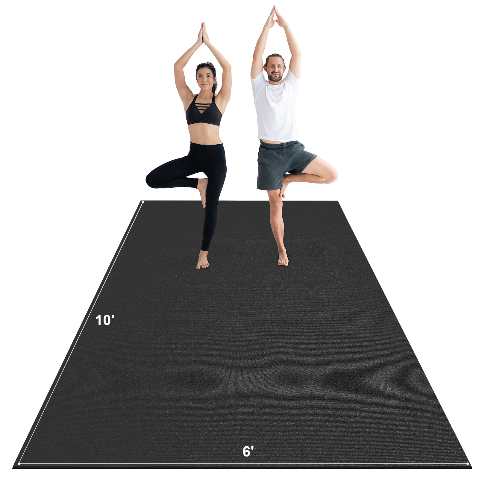 Large Yoga Mat 6/7/8/9/10/12 ft Workout Mats for Home Gym Flooring ...