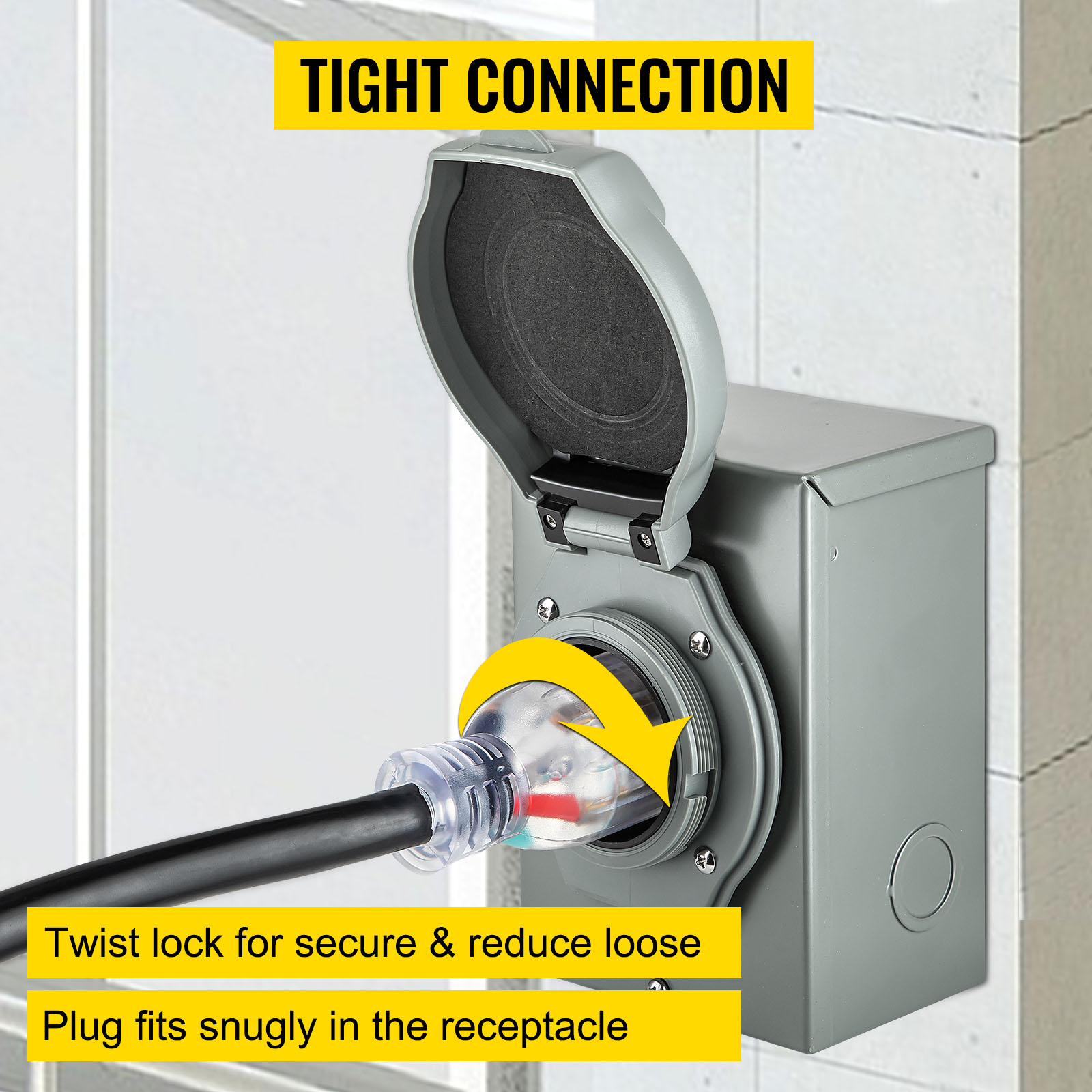 Generator Transfer Switch 30-Amp Generator Inlet Box, NEMA L14-30P RV ...