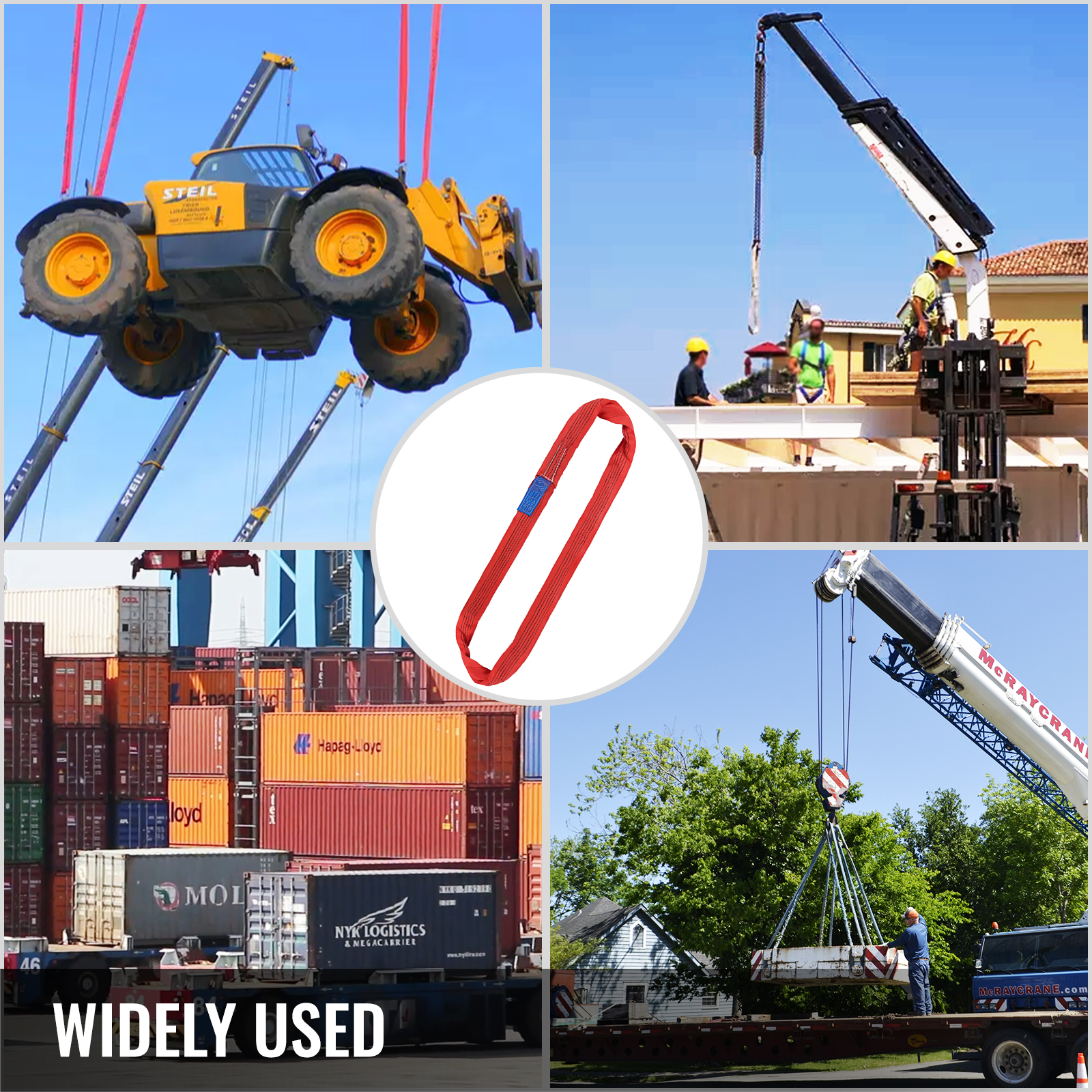 12' Endless Round Lifting Sling For Choke-lifting Cylindrical Objects ...