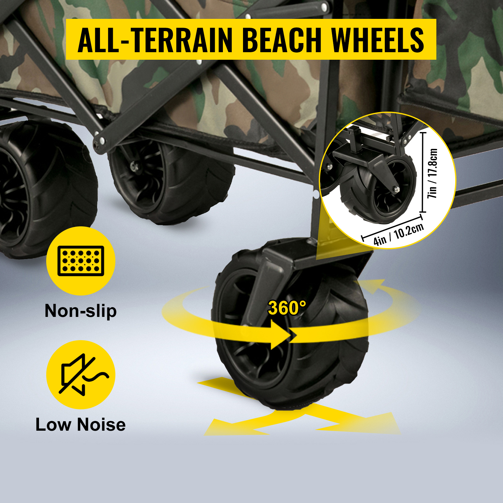 Mophorn Camouflage Collapsible Wagon Cart Foldable Removable Canopy ...