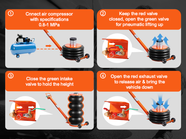 VEVOR Air Jack 6 Ton/13000 lbs Pneumatic Jack with Heightened Column ...