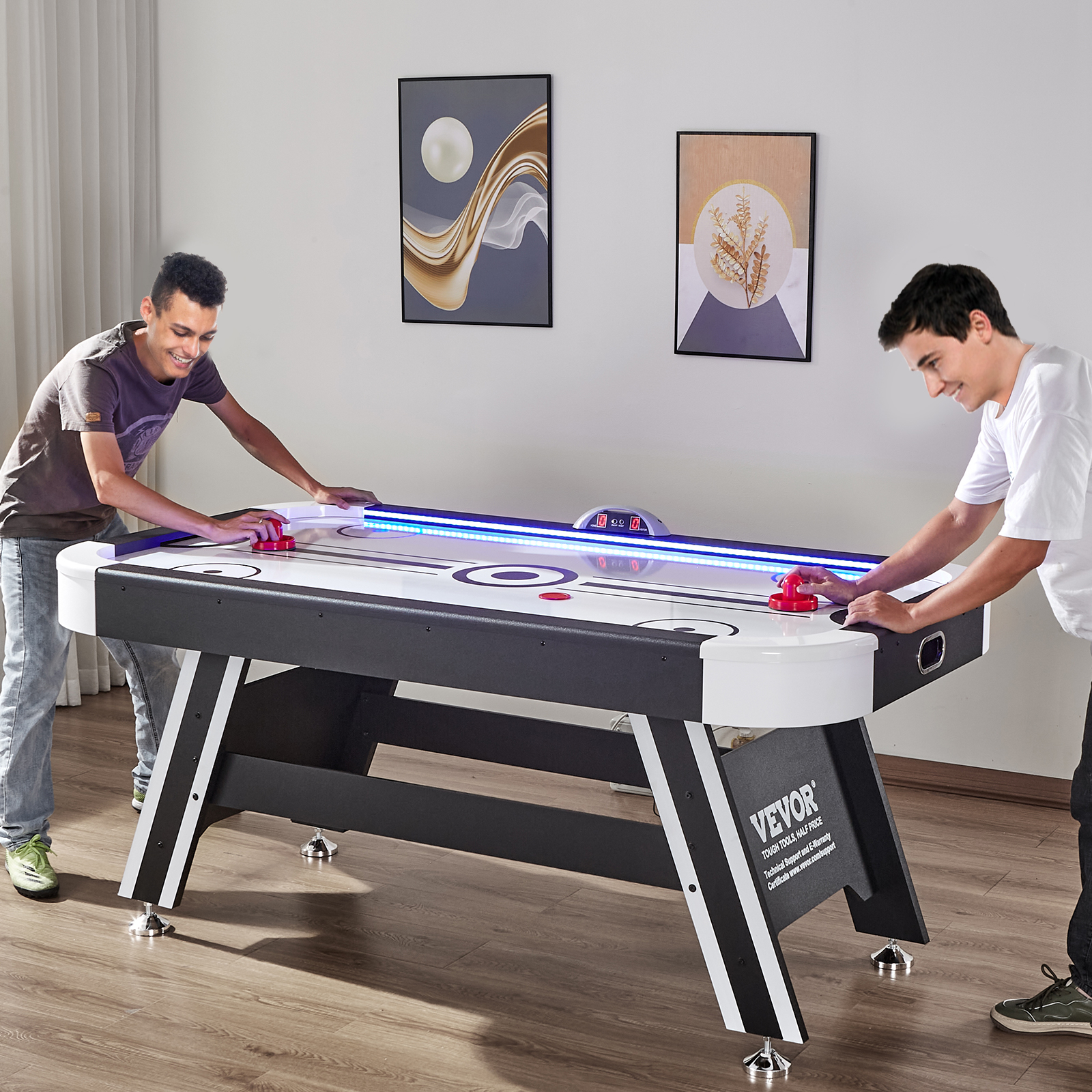 VEVOR 72"/89’’/ 3 in 1 Air-Powered Hockey/Rotating Swivel Multi Table ...