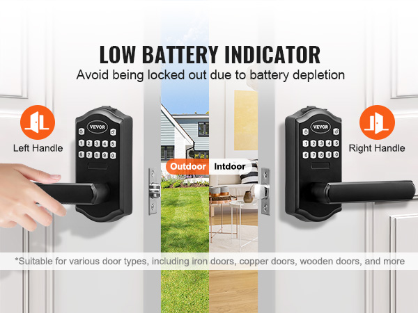 VEVOR Keyless Entry Door Lock, Electronic Keypad Entry Lever, Password ...