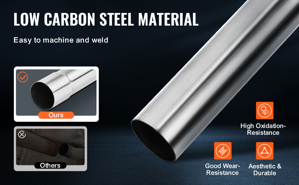 VEVOR DIY Universal Exhaust Kit 8 Pieces Exhaust Pipe Kit with Slip-Fit ...