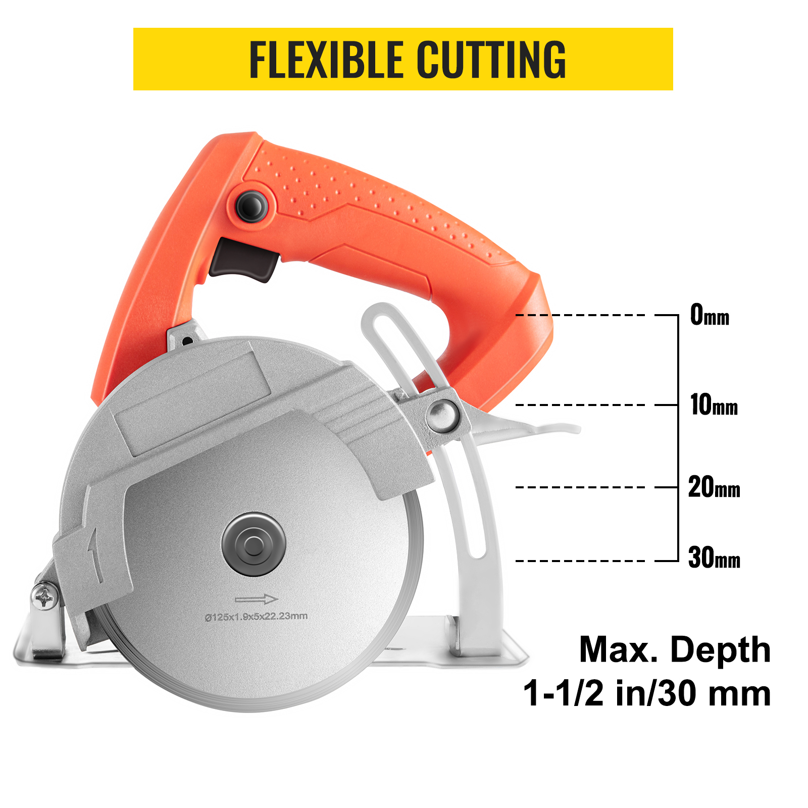 Vevor Circular Saw Circle Saw 4-3/8" Electric Concrete Saw 110v Without ...