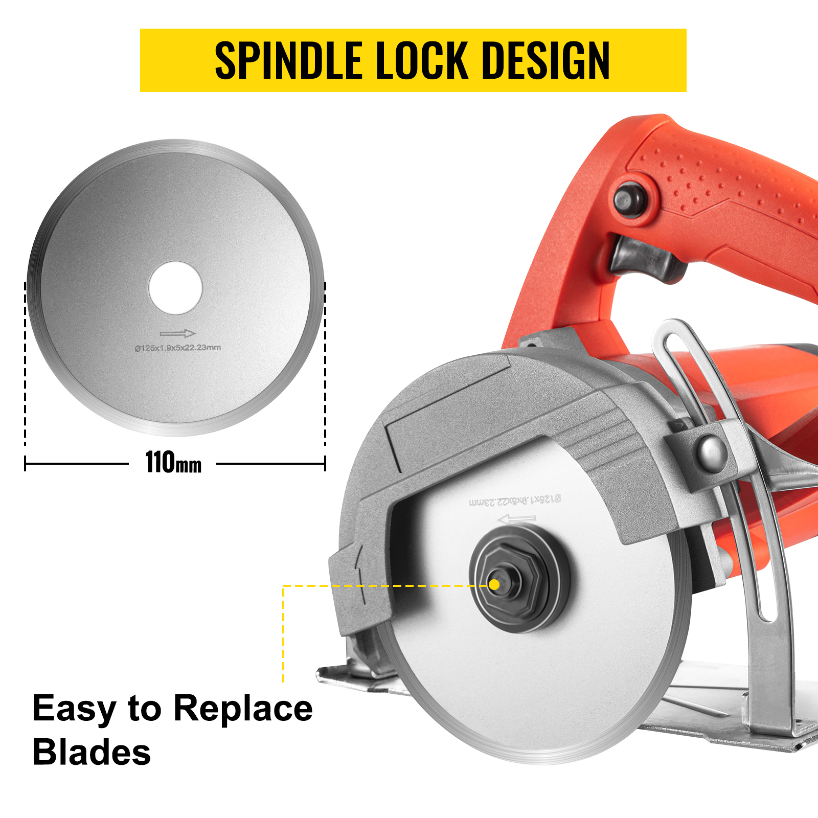 Vevor Circular Saw Circle Saw 4-3/8" Electric Concrete Saw 110v Without ...