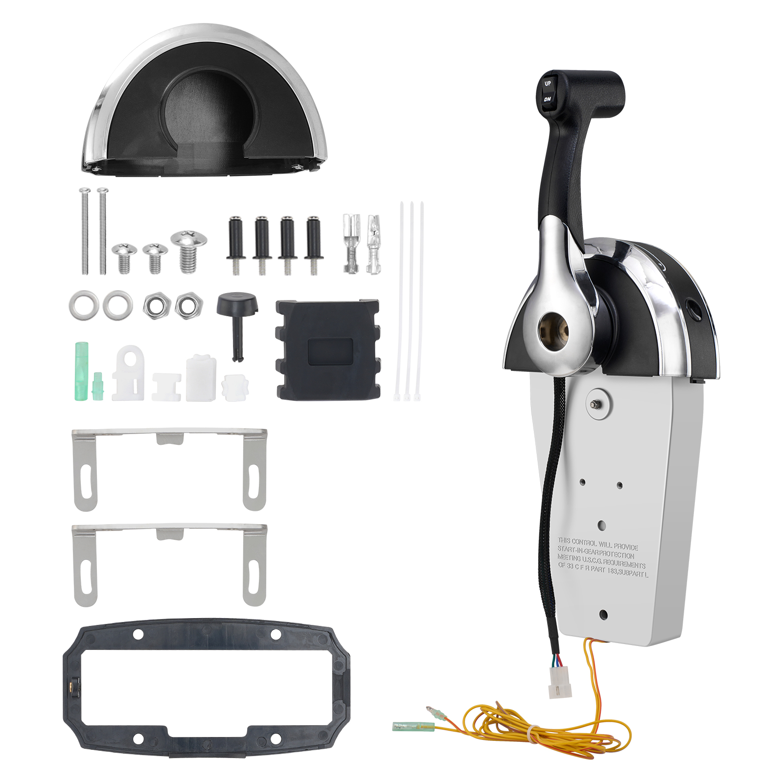 VEVOR Outboard Remote Control Box Top/Side-Mounted Boat Throttle ...