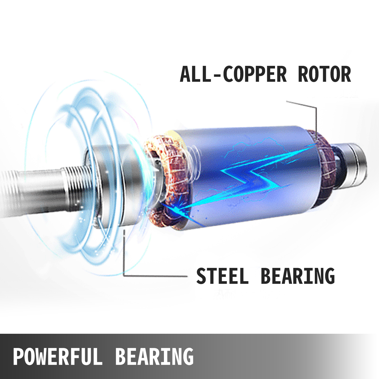 VEVOR Air Cooled Spindle Motor, 1.5KW Square CNC Spindle Motor, ER11 ...