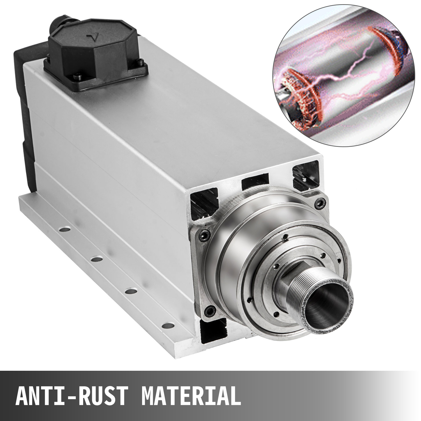 VEVOR Spindle Motor 7.5KW Square Air Cooled Spindle Motor ER32 Collect ...