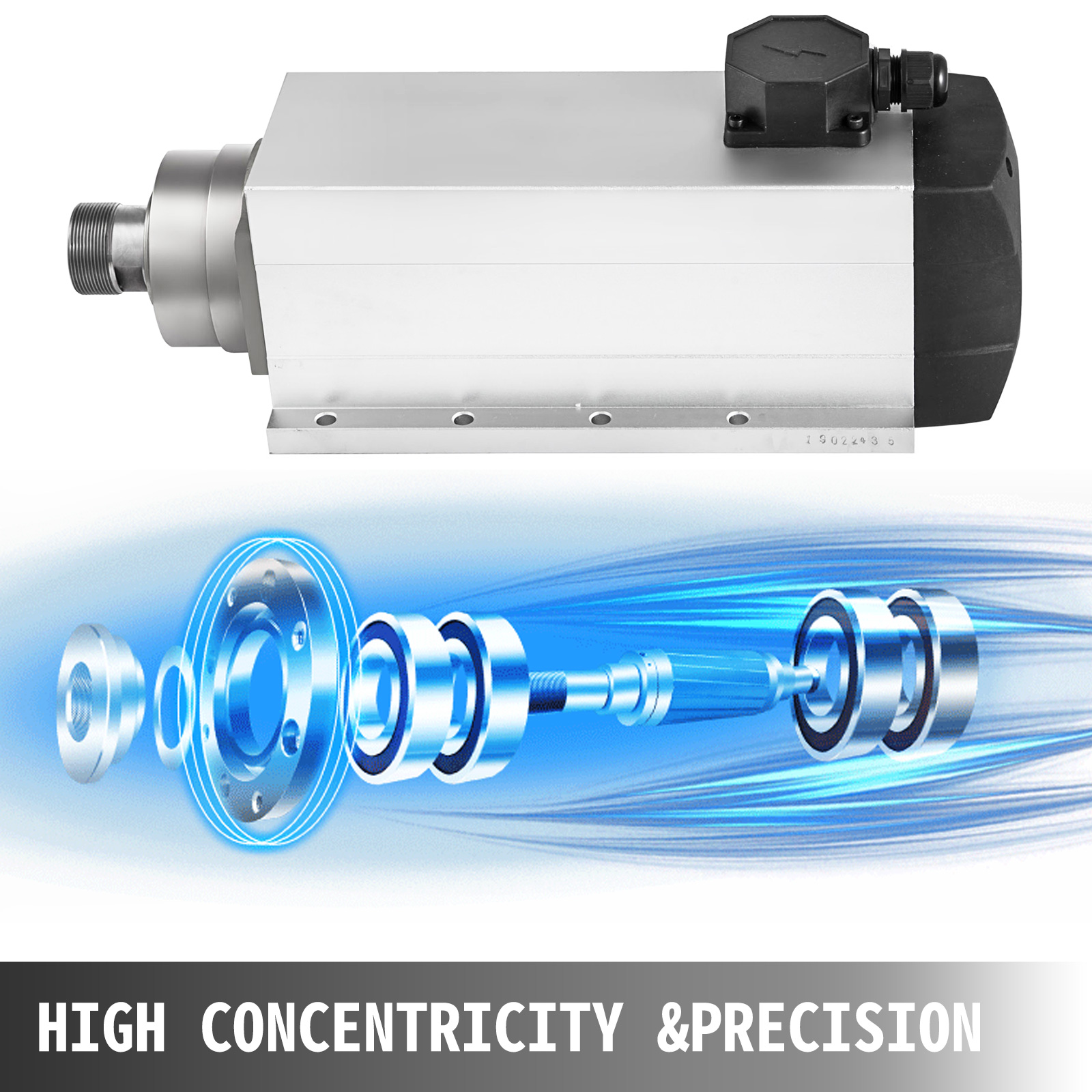 VEVOR Spindle Motor 7.5KW Square Air Cooled Spindle Motor ER32 Collect ...