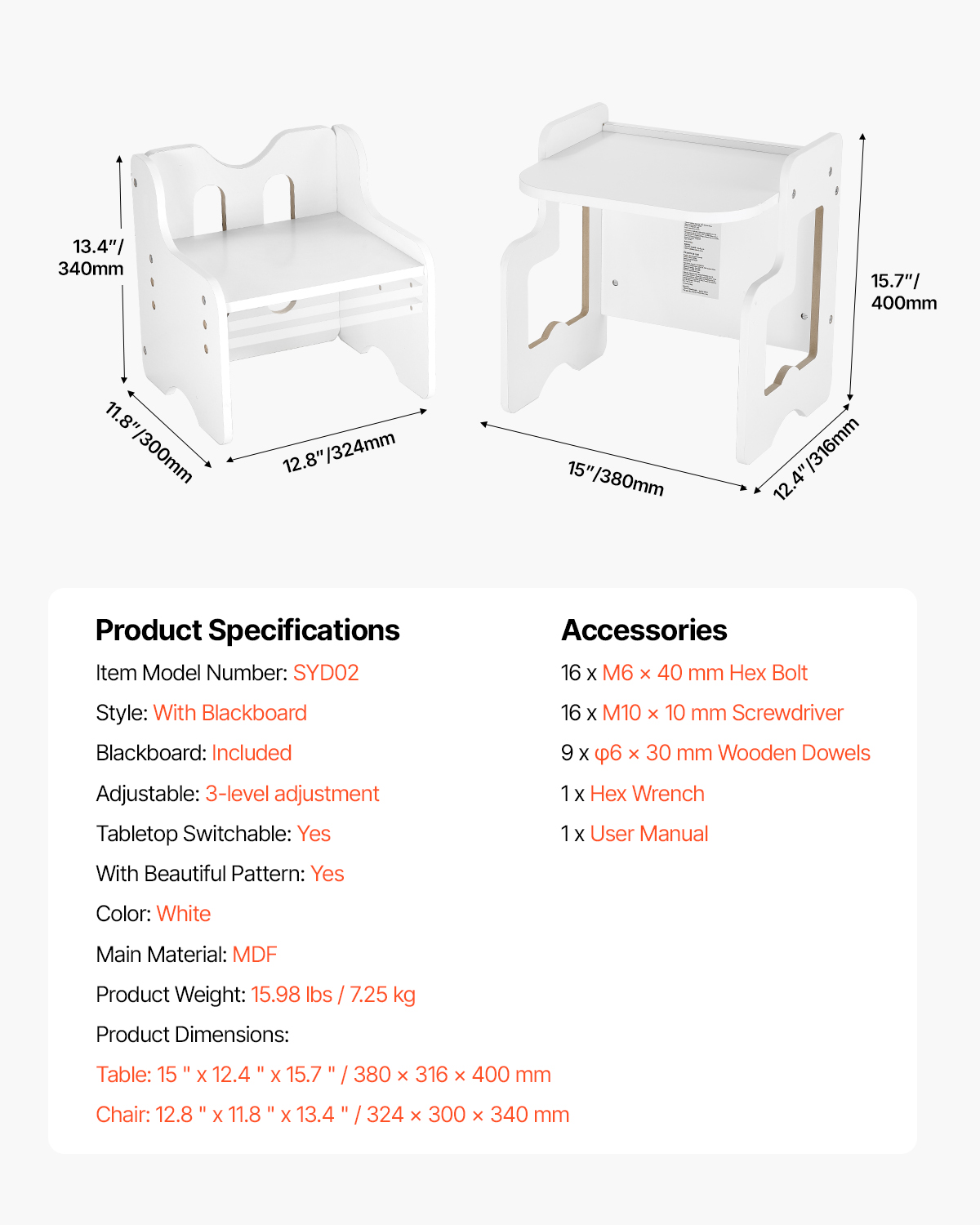 Uimoso Weaning Table and Chair Set Montessori Kids Activity Table and ...