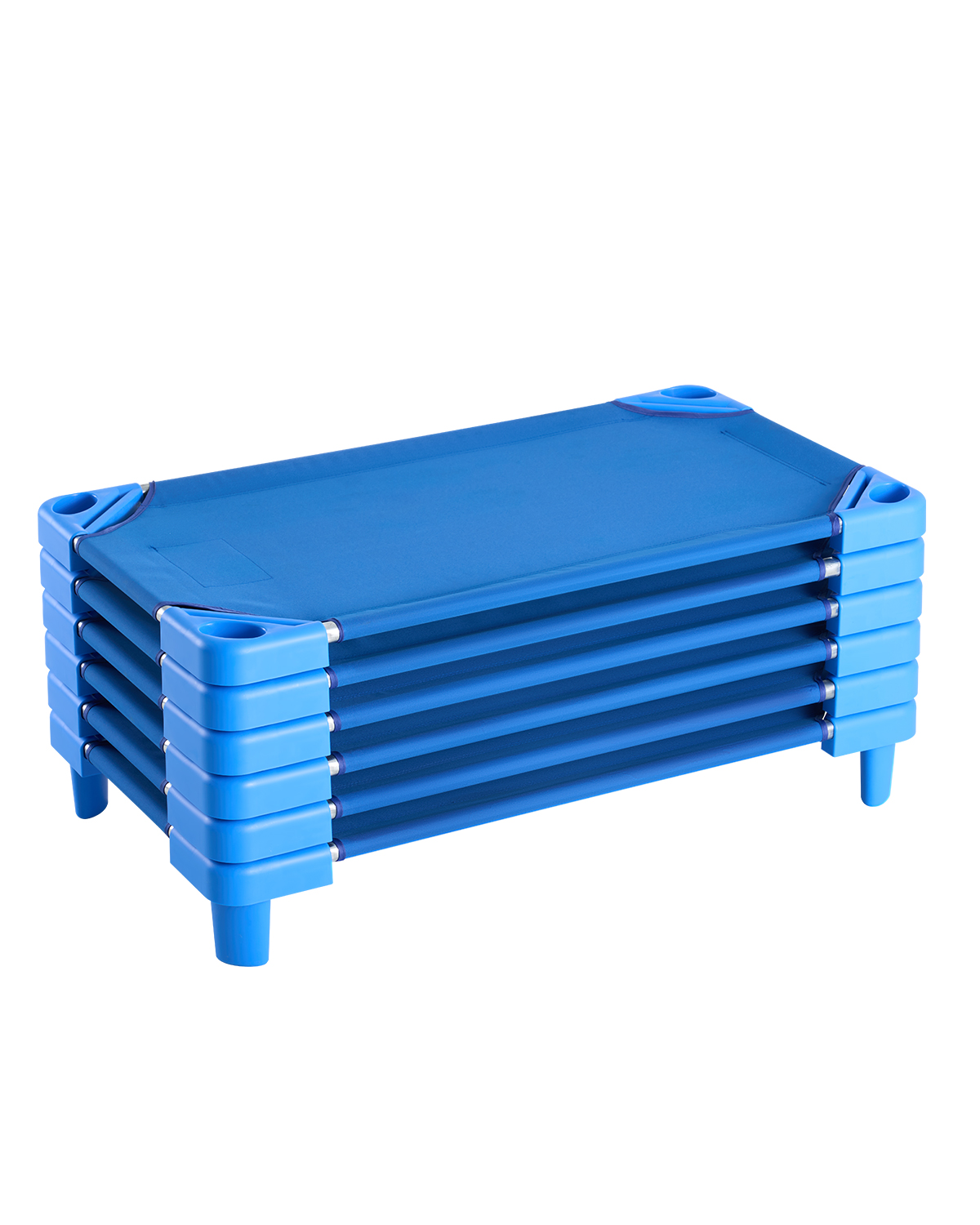 Stackable Kiddie Cot 42" x 23" Daycare Nap Cots for Kids Blue (Pack of ...