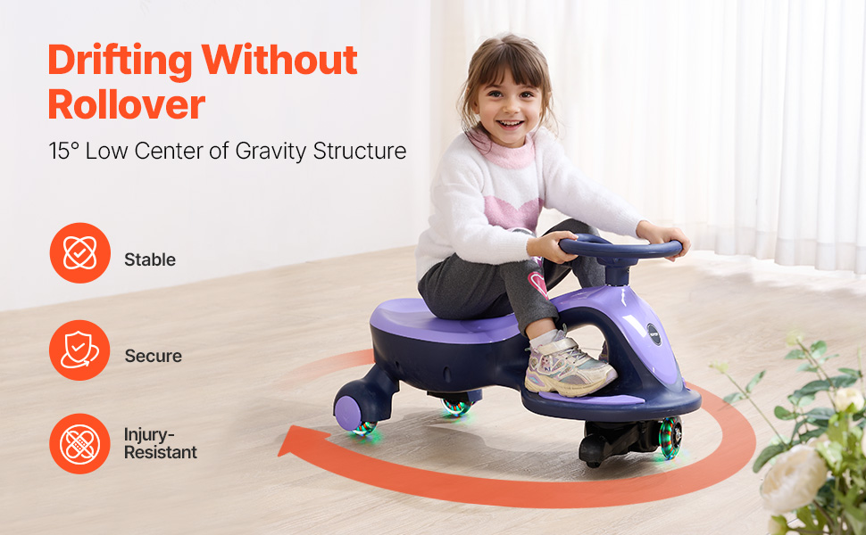 Electric Wiggle Car Energy Powered Kids Ride on Toys for Toddler Age 3 ...